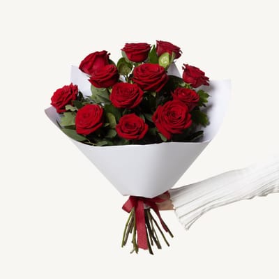 12 Red Roses Hand-tied - Flower Delivery | Interflora NZ | Interflora