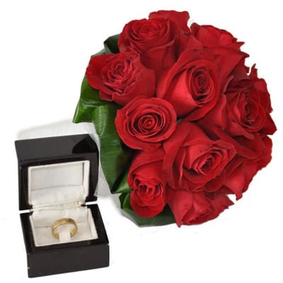 Red Roses bridal bouquet | Interflora