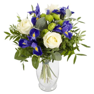 Send Flowers From NZ to Finland | With blue and white thoughts | Interflora